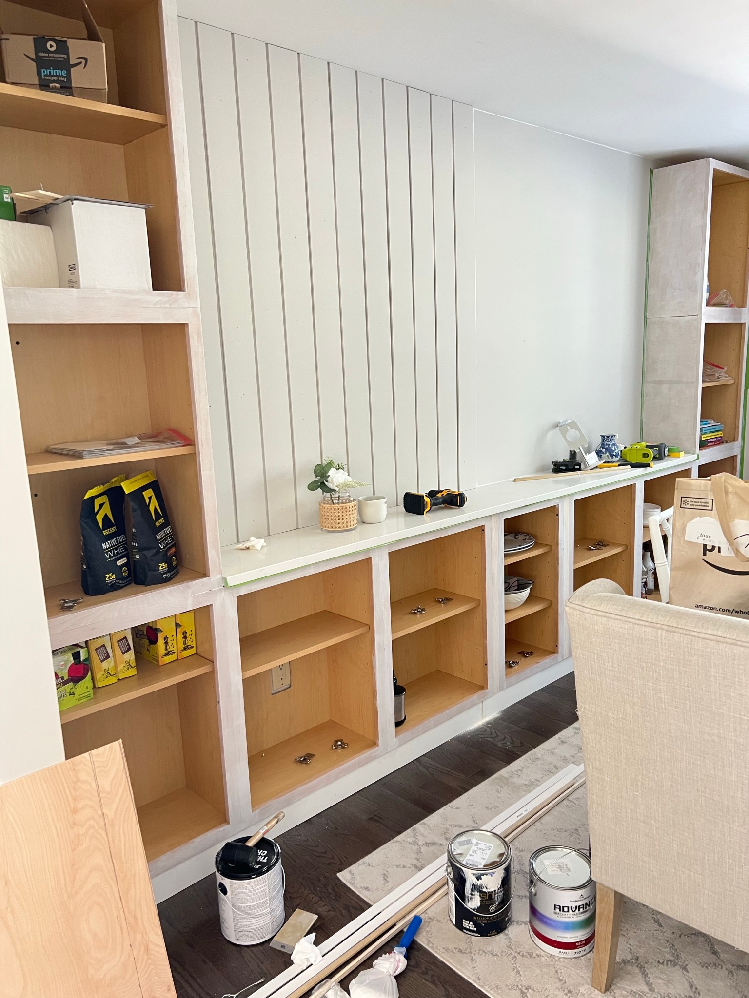 Dining Room Storage with Stock Cabinets – Close Enough DIY